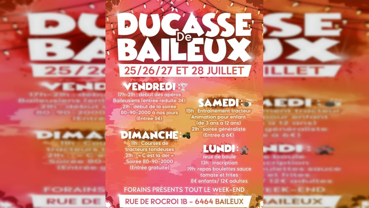 Ducasse de Baileux - Baileux - du 25/07 au 26/07/2025